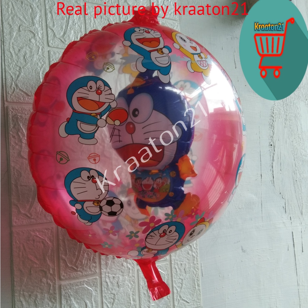 Jual Balon karakter isi Doraemon / Balon Helium isi Doraeomon / Balon ...