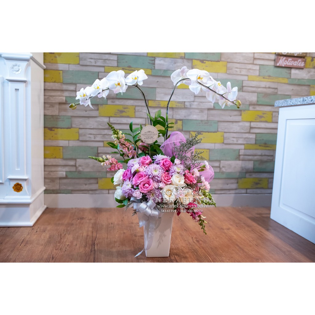 Jual Rangkaian Pot Meja Bunga Asli Table Arrangement Fresh Flower Grand ...