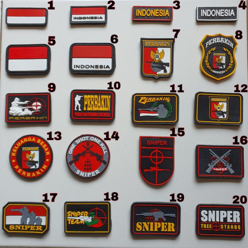 Jual PATCH RUBBER LOGO PERBAKIN/SNIPER/PENEMBAK/RUBBER PATCH PERBAKIN ...