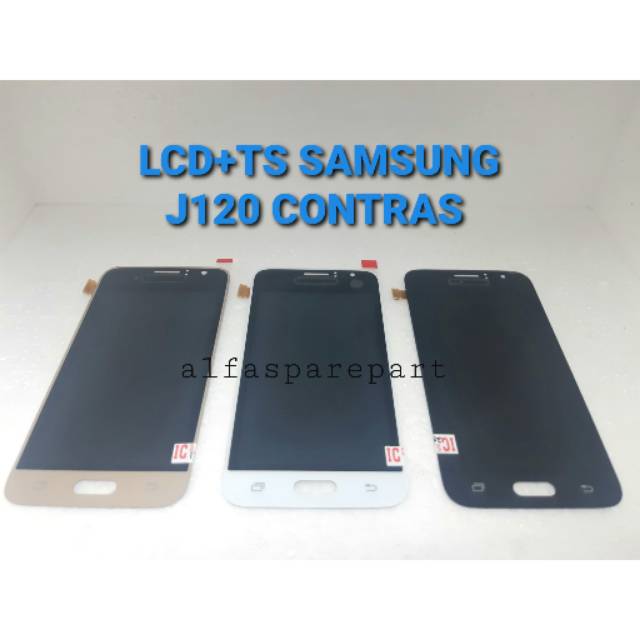 Jual LCD + TS FULLSET SAMSUNG J1 2016 / J120 CONTRAS GOLD/HITAM/PUTIH ...