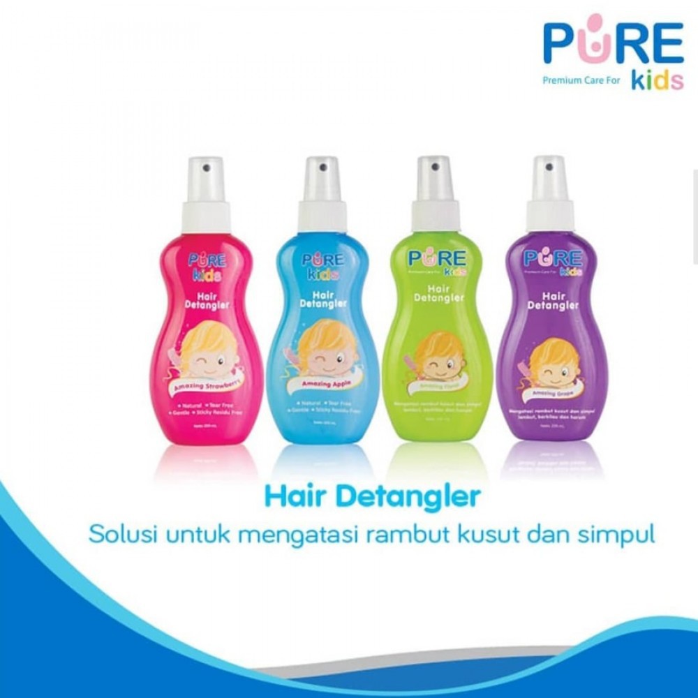 Jual Pure Kids Hair Detangler / Rambut Anak Anti Kusut 200ml | Shopee ...