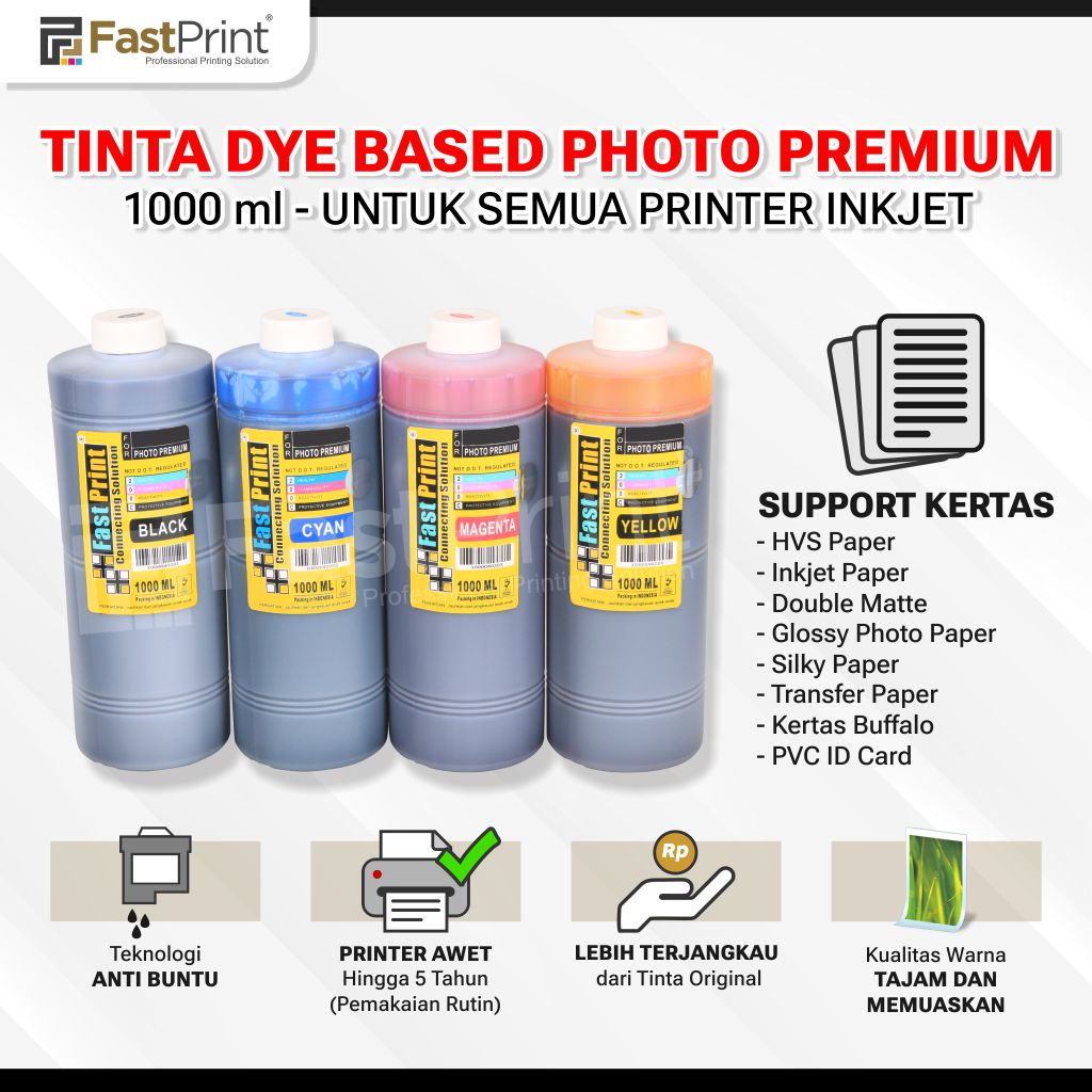 Jual Fast Print Dye Based Photo Premium 1000 ML | Shopee Indonesia