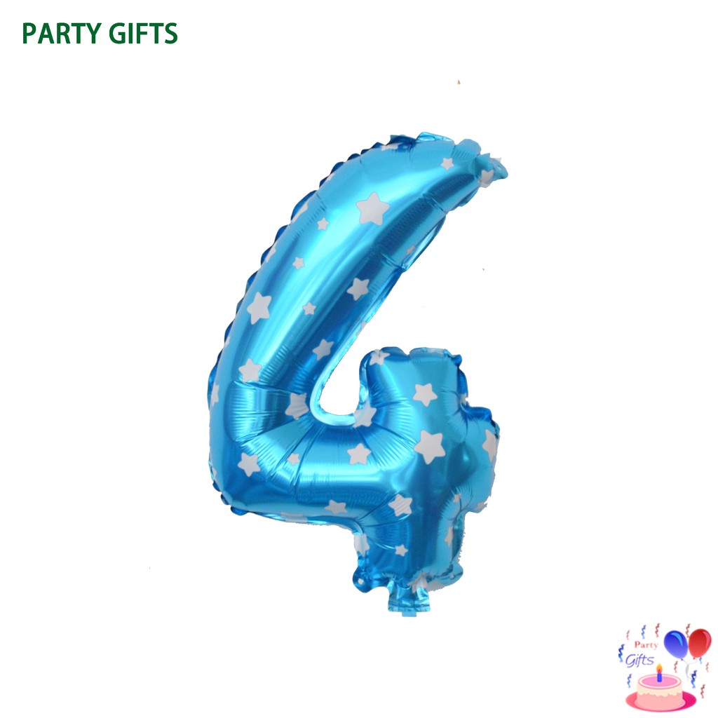 Jual Balon Foil Huruf Biru 16 Inch 40cm A-Z Balon Foil Angka 0-9 Biru ...