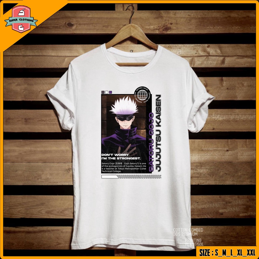 Jual KAOS GOJO SATORU - T-SHIRT ANIME GOJO SATORU - BAJU KAOS ANIME ...