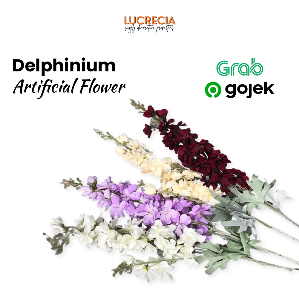 Jual Bunga Delphinium Artificial Flower Premium dekorasi Sedap Malam ...