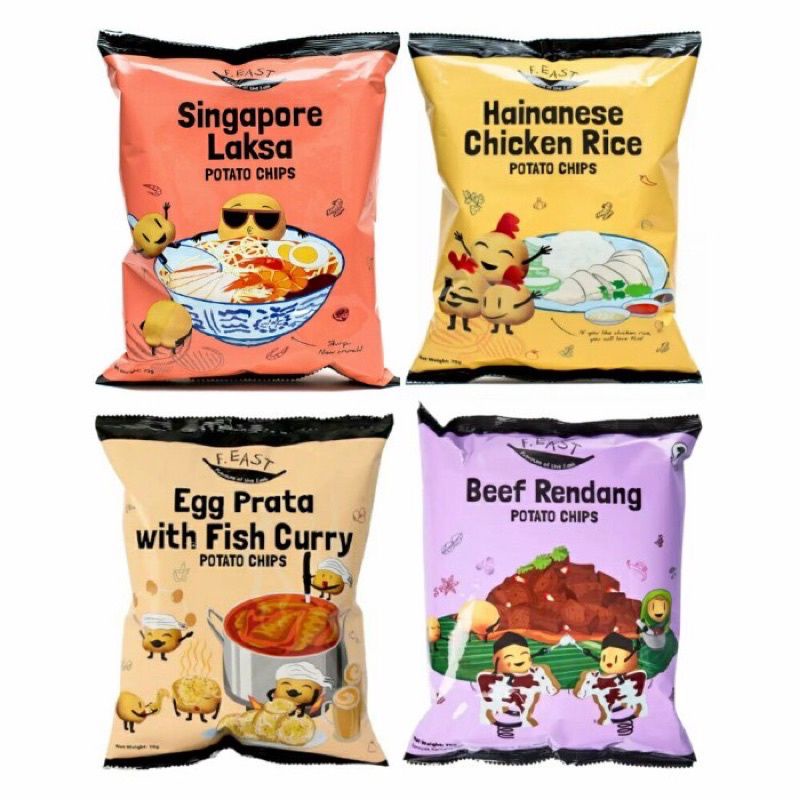 Jual F.EAST SINGAPORE LAKSA POTATO CHIPS 70GR | Shopee Indonesia