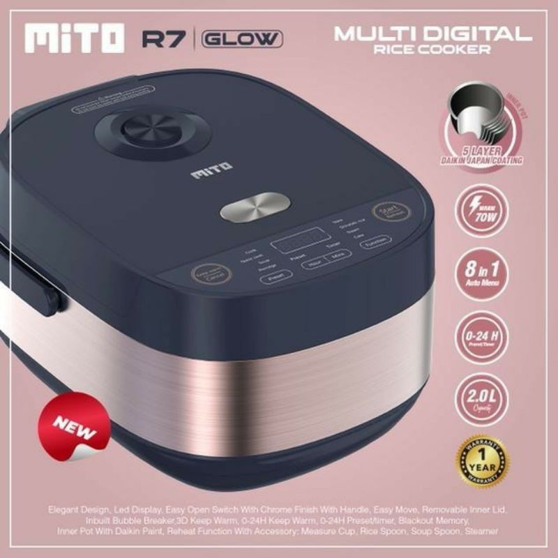 Jual RICE COOKER MITO MULTI DIGITAL R7 KAPASITAS 2 LITER 8 in 1 ...