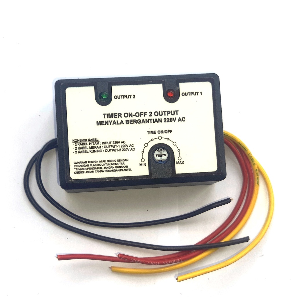 Jual Timer 2 output ON OFF bergantian 220V AC max 500W flip flop ...