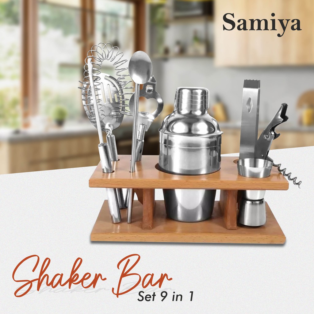 Jual paket lengkap cocktail shaker stainless barista / barista bar set ...