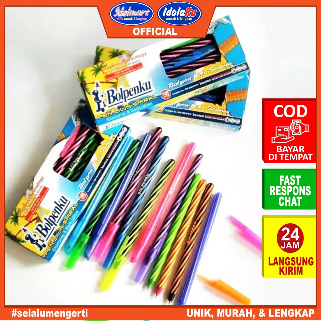 Jual IDOLMART Pen Lilin Bolpenku /Bolpoin/isi 12 pcs | Shopee Indonesia