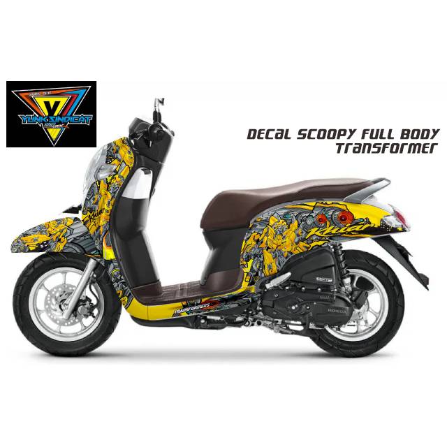 Jual Sticker 5 cm x 2 cm Decal Scoopy F1 transformer 01 Full Body ...