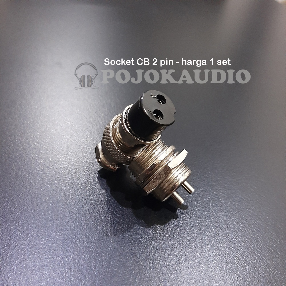 Jual Jack connector CB 2 pin socket konektor CB 2P socket jek jak | Shopee Indonesia