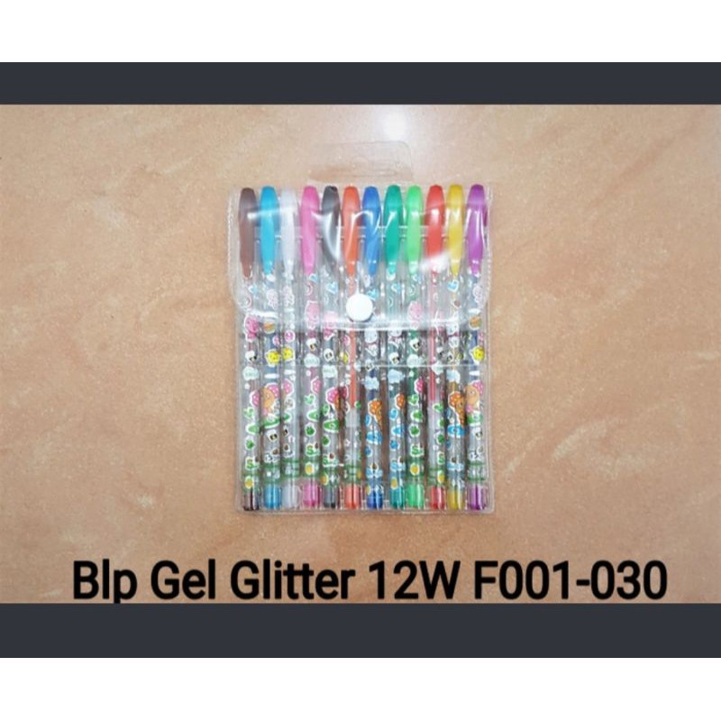 Jual Ballpoint Pulpen Glitter set 12 warna | Shopee Indonesia