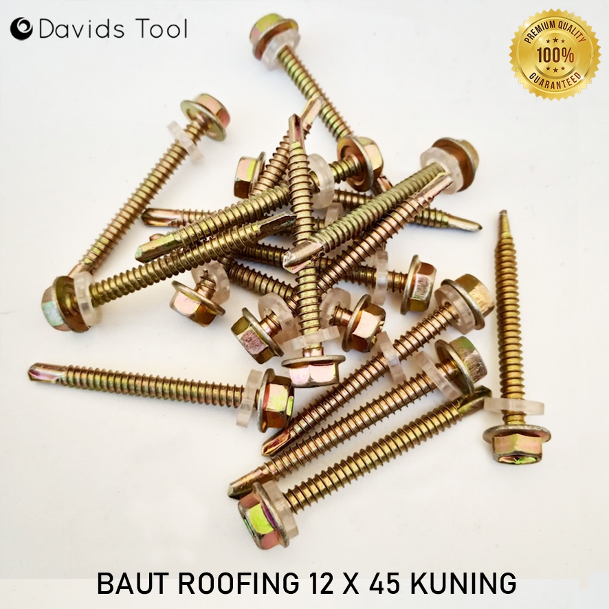 Jual Baut Baja Ringan Drilling Sekrup Roofing Galvalum 12x45 | Shopee ...