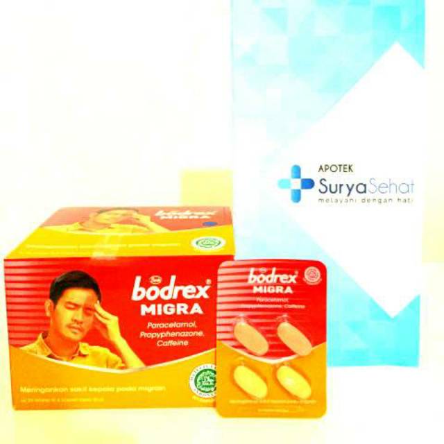 Jual Bodrex Migra Strip isi 4 tablet atau Bodrex Extra isi 4 tablet ...