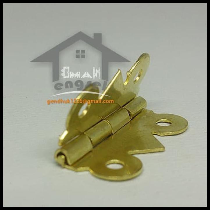 Jual Engsel kupu mini 20 x 25 mm 90 derajat / engsel kotak kupu antik G ...