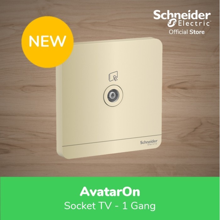 Jual Schneider Electric AvatarOn Gold TV Socket 1 Gang - E8331TV_WG ...