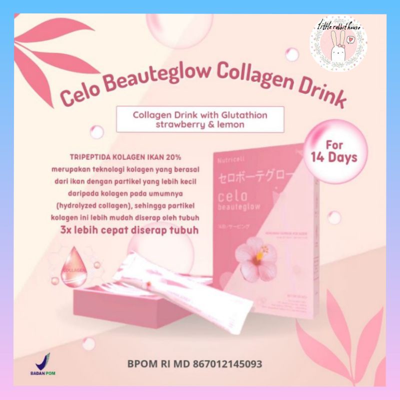 Jual READY STOCK CELO BEAUTEGLOW COLLAGEN DRINK 14 SACHET MINUMAN ...