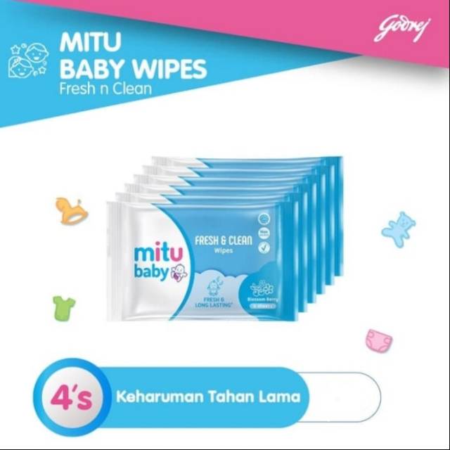 Jual Tissue/Tissu/Tisu Basah Mitu Baby Sachet Mini 4 sheet | Shopee ...