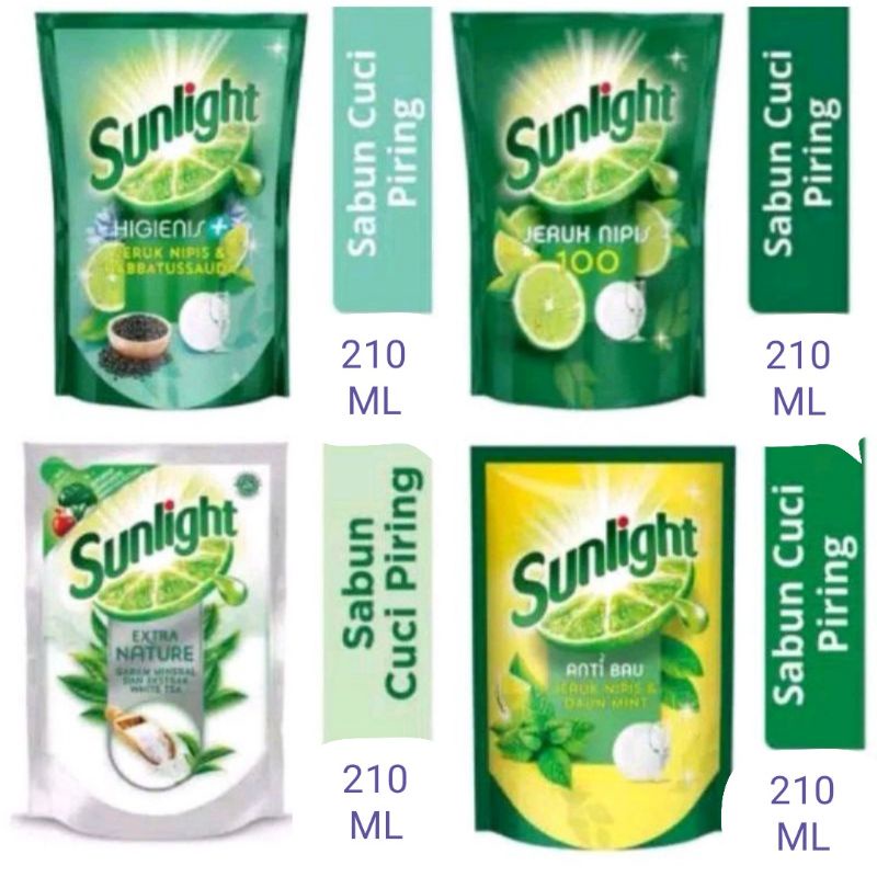 Jual Sunlight 210 ML All Variant / Sunligt 210ml / Lime / Mint ...