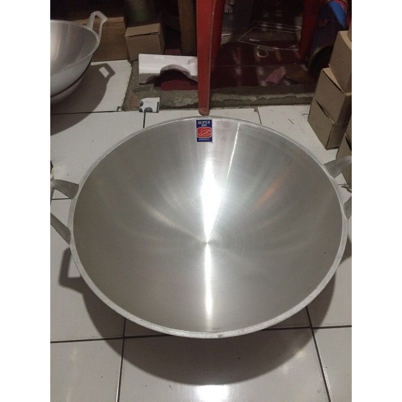 Jual Kuali wajan penggorengan ceper no 28 almunium cor tebal | Shopee ...