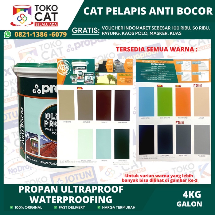 Jual PROPAN ULTRAPROOF CAT ANTI BOCOR DAN PANAS WATERPROOFING 4KG ...