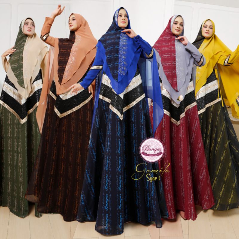 Jual GAMILA syari elegan mewah cantik by Bungas Fashion original ...