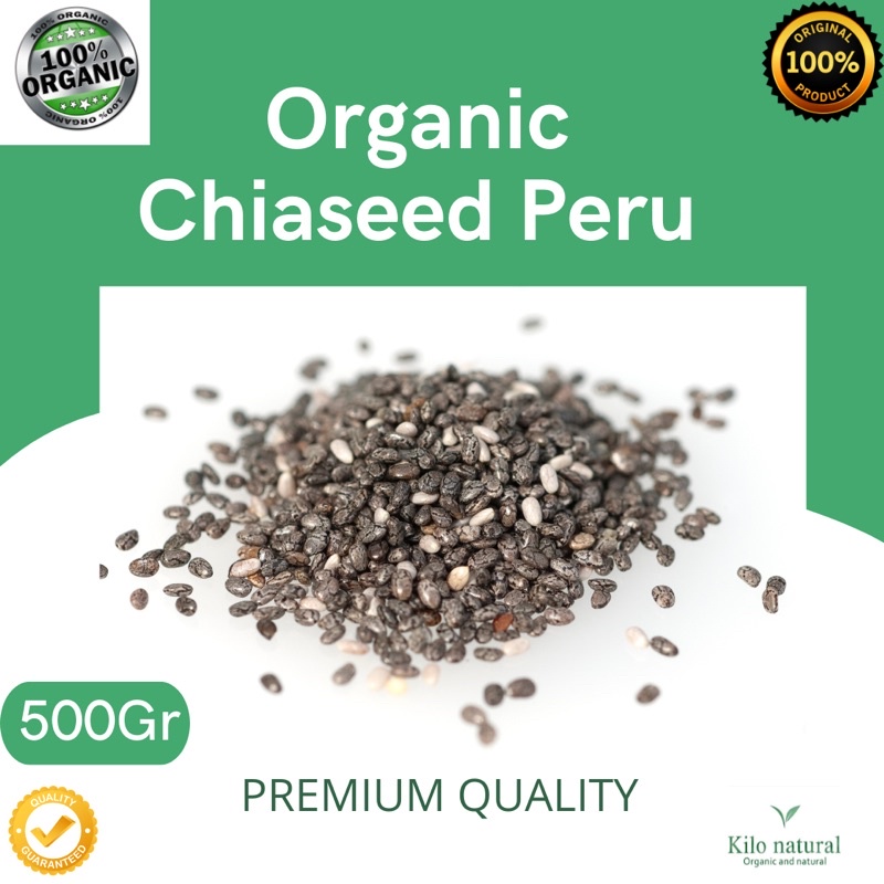 Jual Organic Black Chia Seed 500gr/ chiaseed Peru 500gram | Shopee ...