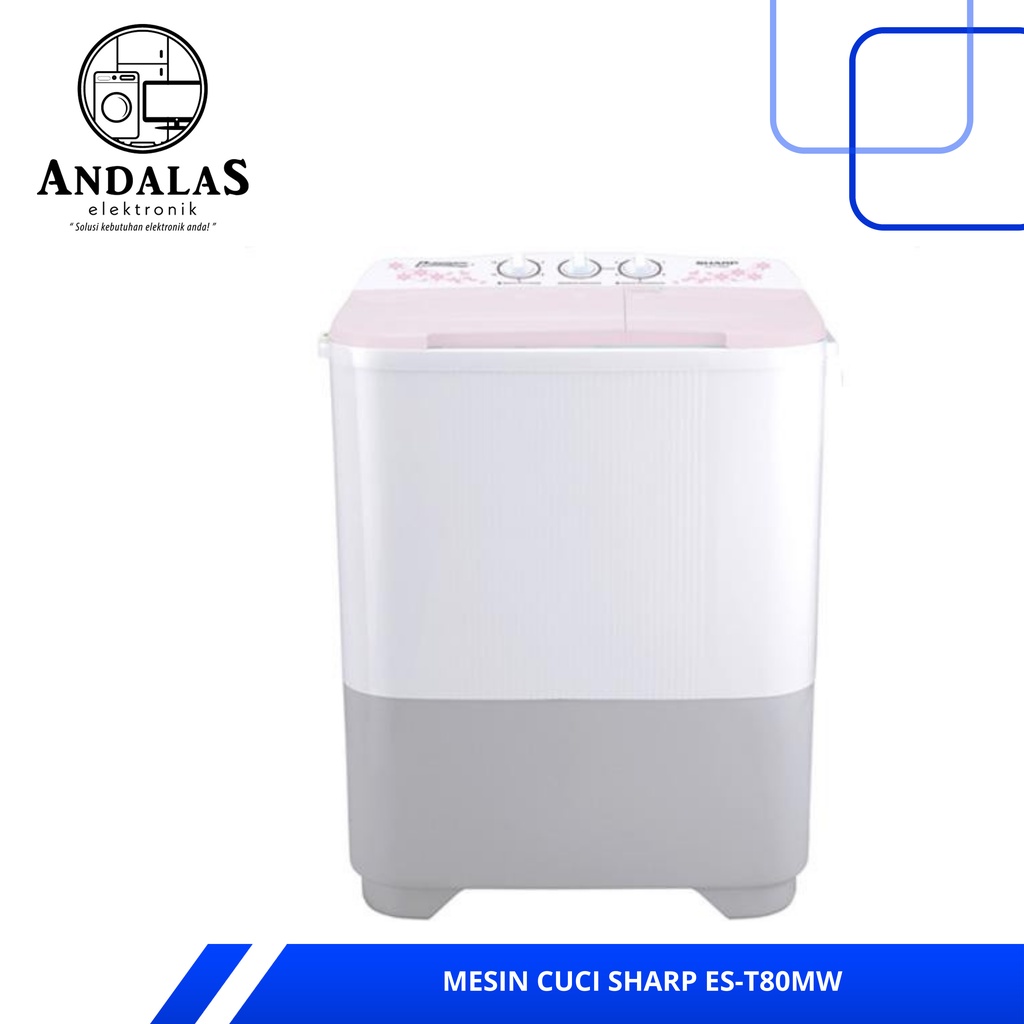 Jual SHARP MESIN CUCI 2 TABUNG ES-T80MW / EST 80MW 7KG / EST 70MW ...