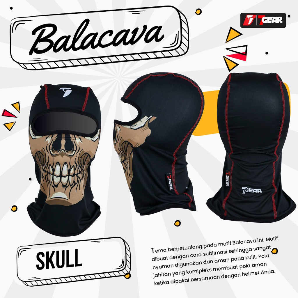 Jual Balaclava SKULL 7GEAR/Masker Motor/Balaclava Premium 7Gear | Shopee Indonesia
