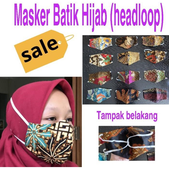 Jual Buff Mask Masker Hijab Motif Batik Tahan Droplet! (Karet Hijab ...