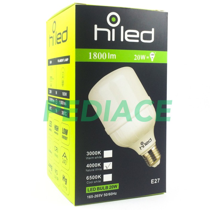 Jual Lampu Bohlam LED Hiled Bulb 20W 20Watt Natural White 4000K E27 ...