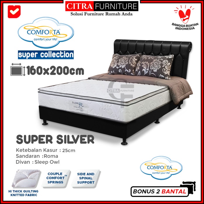 Jual Produk Terbaik Comforta Spring Bed Super Fit Silver Matras 160X200 ...