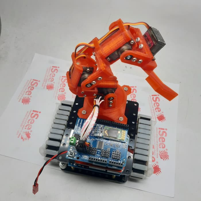 Jual Android Bluetooth RC Robot Arm Tank wheel With Controler Arduino ...