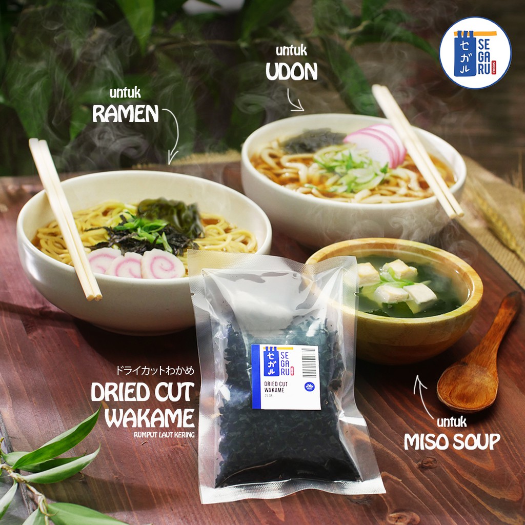 Jual Dried Cut Wakame - Rumput Laut Kering - Untuk Ramen Udon Miso 25 ...
