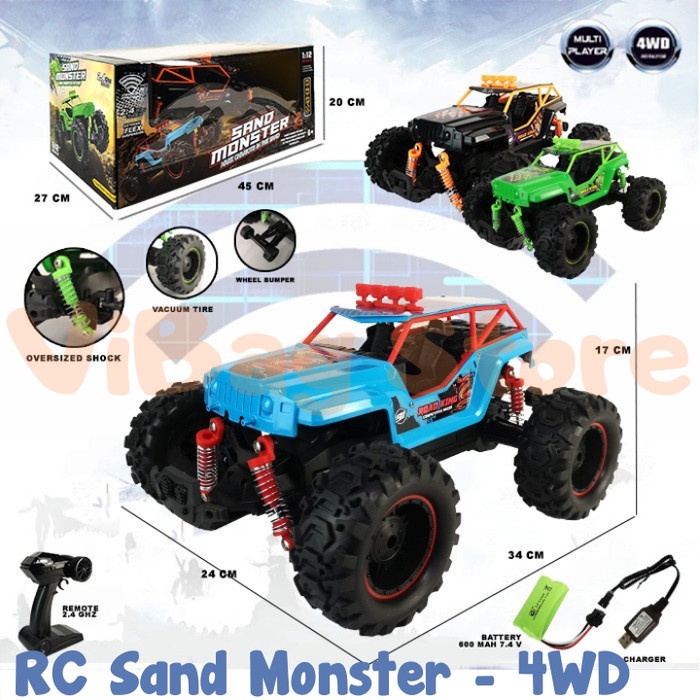Jual RC Mobil Monster Dino 4WD 4X4 Besar Offroad Jeep Remote RADAR ...