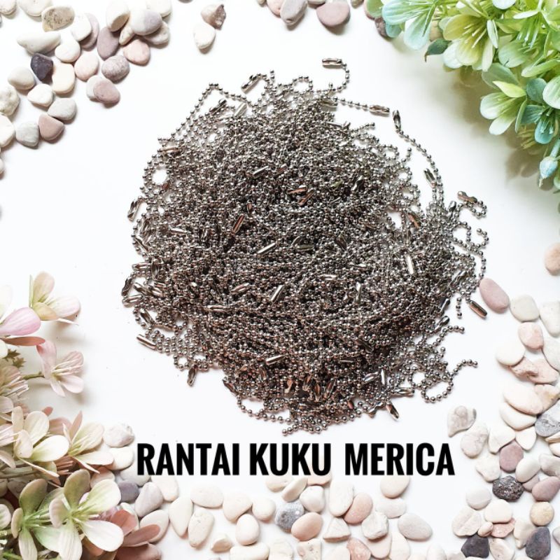 Jual 100 pc Rantai Kuku Merica Silver Souvenirs Hampers Gantungan Biji ...