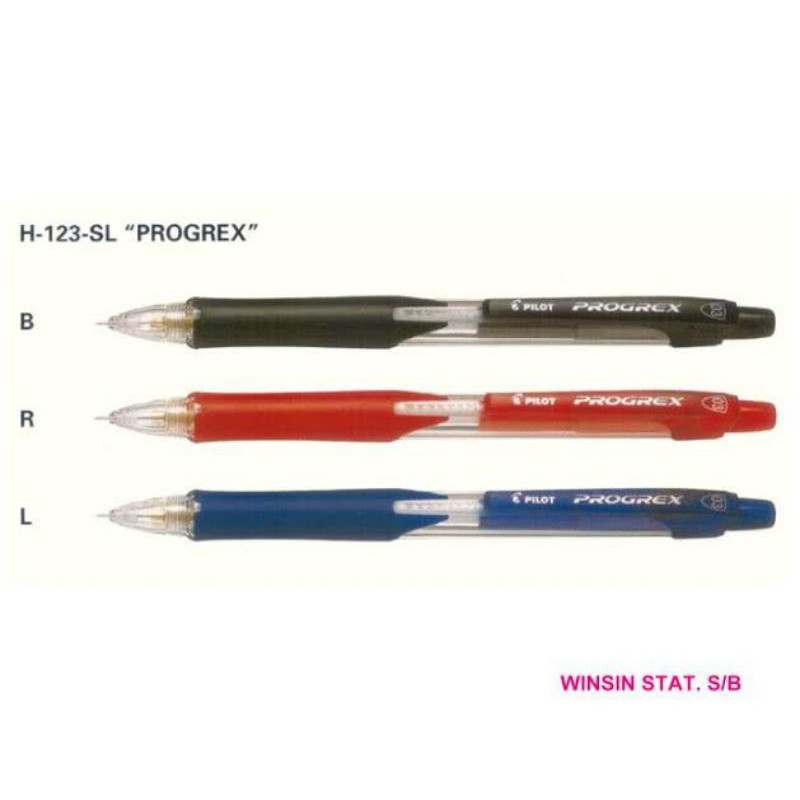 Jual Pensil Mekanik PILOT Progrex 0.3mm / Mechanical Pencil H-123-SL ...