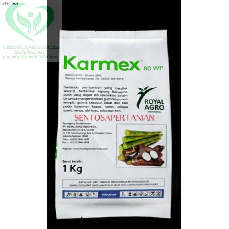 Jual herbisida pra tumbuh KARMEX 80WP 1kg dari ROYAL AGRO | Shopee ...