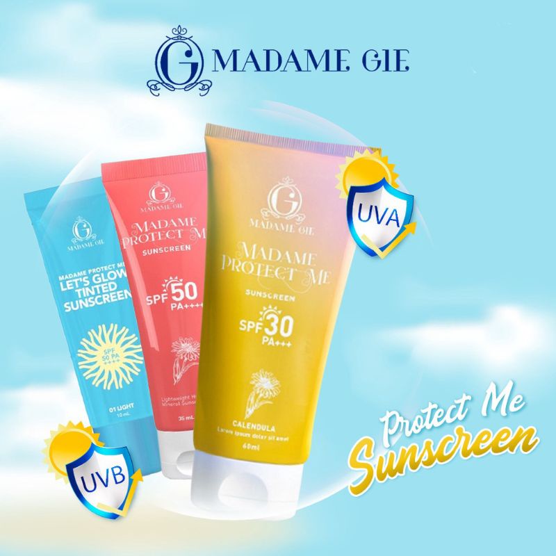 Jual MADAME GIE Madame Protect Me Sunscreen SPF 30 , SPF 50 PA +++ With | Shopee Indonesia