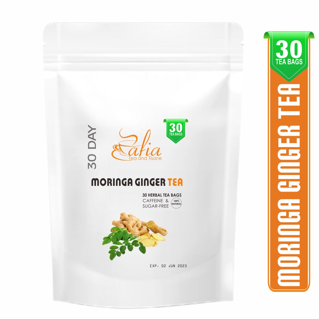 Jual MORINGA GINGER TEA : Teh Daun Kelor dan Jahe ( Isi 30 Tea Bag ...
