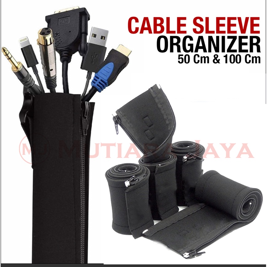 Jual Sarung Kabel Cable Sleeve Organizer Zipper Cover Penutup Kabel ...
