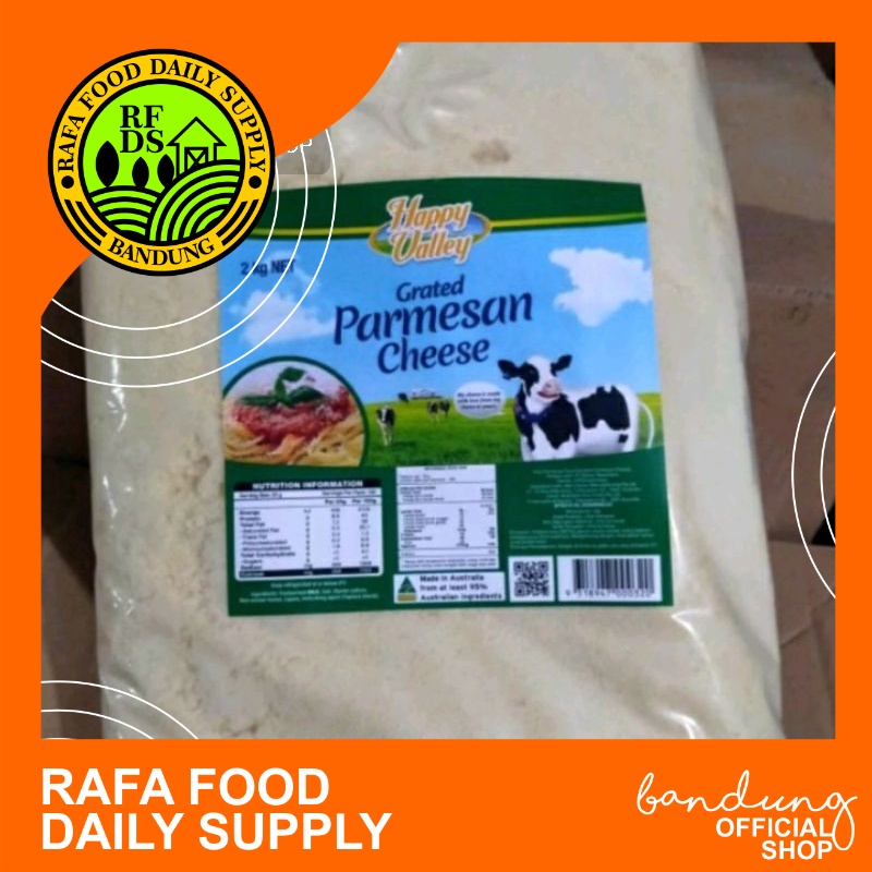 Jual Happy Valley Parmesan Cheese Grated /Keju Parmesan Bubuk 100gram ...