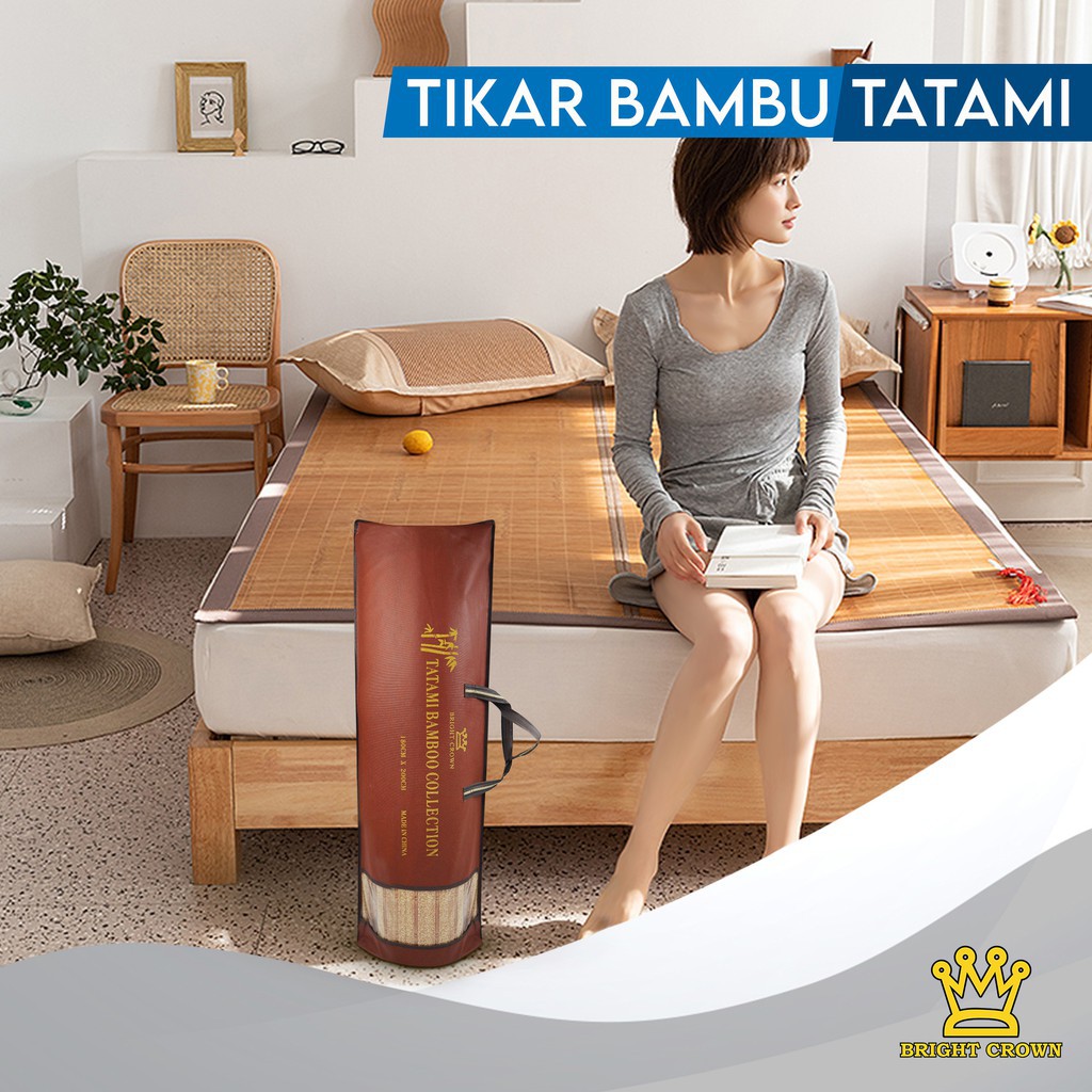 Jual Bright Crown Tikar Bambu Tatami / TIkar Lipat Bambu Tatami Ukuran ...