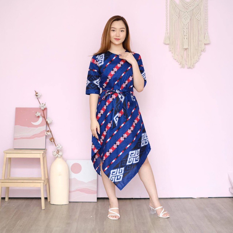 Jual BAJU COUPLE DRESS LANCIP MOTIF SONGKET TORAJA SLASH SALUR TENUN ...