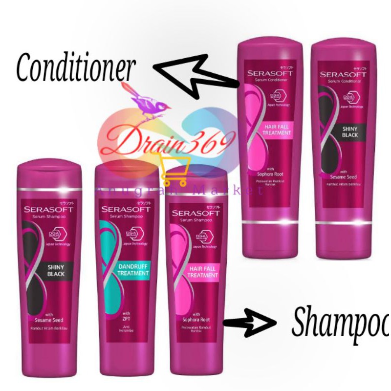 Jual SERASOFT SHAMPOO DAN CONDITIONER 170ML | Shopee Indonesia