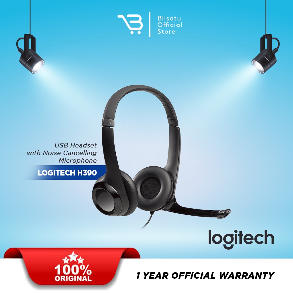 Jual Logitech H390 USB Stereo Headset | Shopee Indonesia