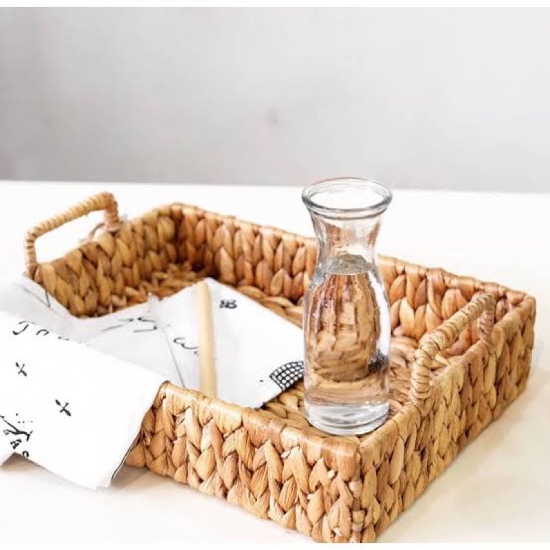 Jual tray enceng gondok 25x20 cm rangka besi | Shopee Indonesia