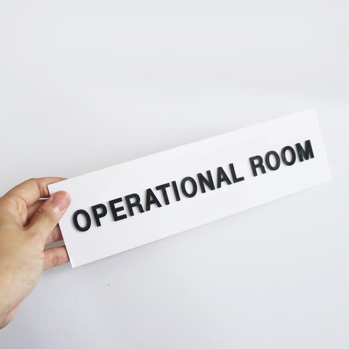 Jual Sign Signage Operational Room / Sign Acrylic Timbul | Shopee Indonesia