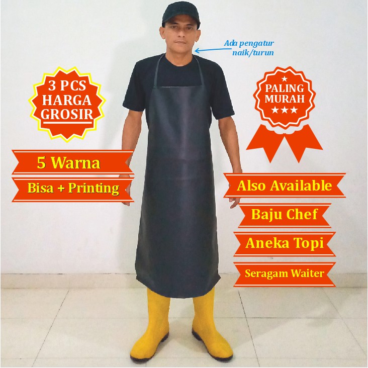 Jual Apron Celemek Waterproof Ekonomis | Shopee Indonesia